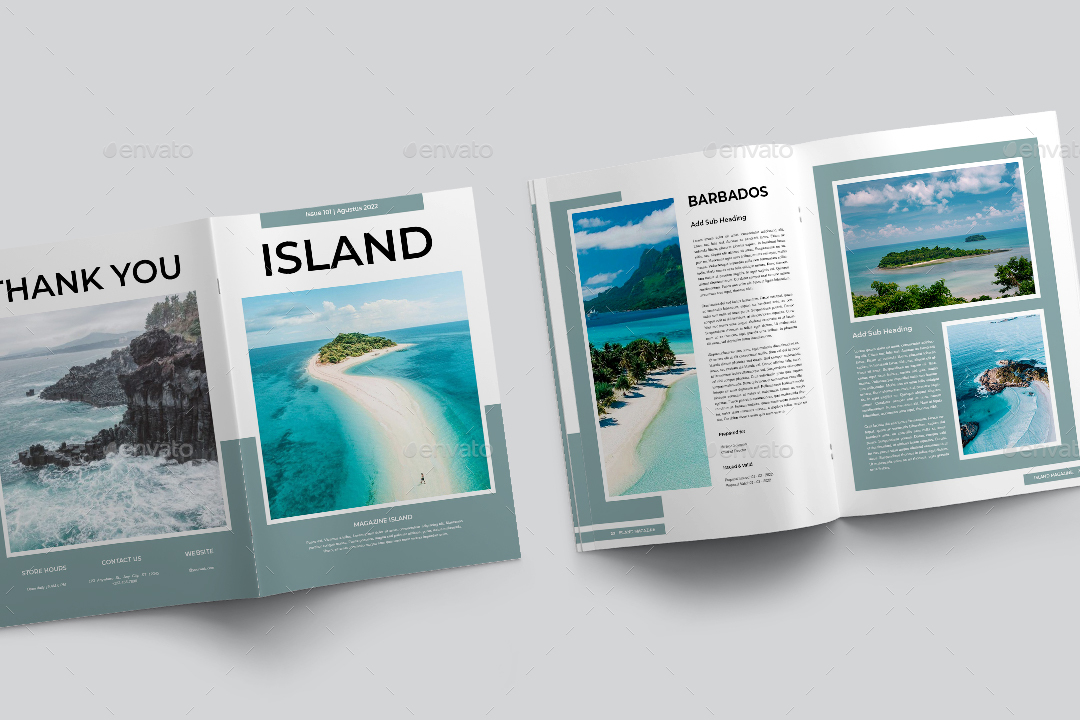 Island Magazine, Print Templates | GraphicRiver