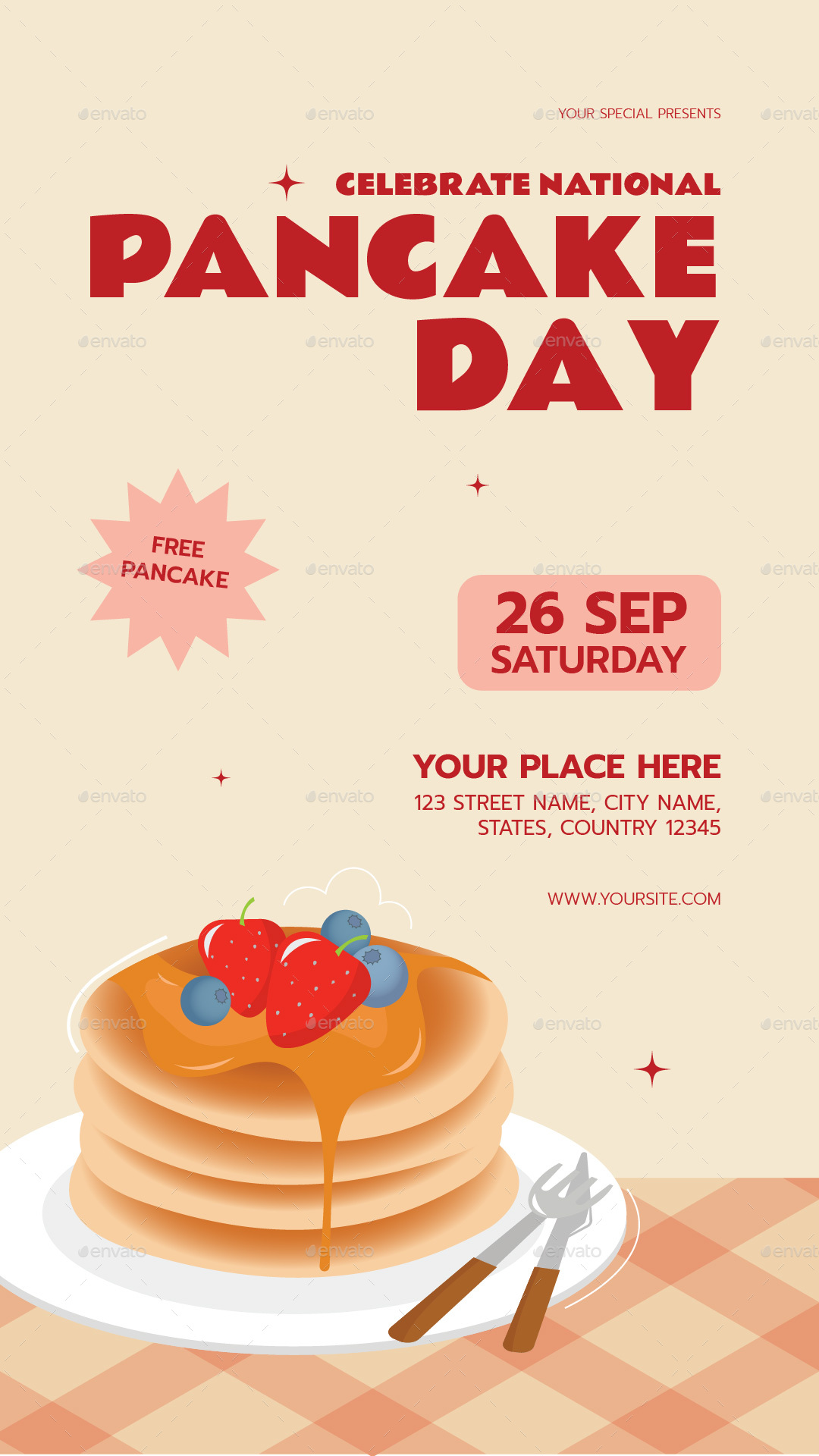 National Pancake Day Flyer, Print Templates | GraphicRiver