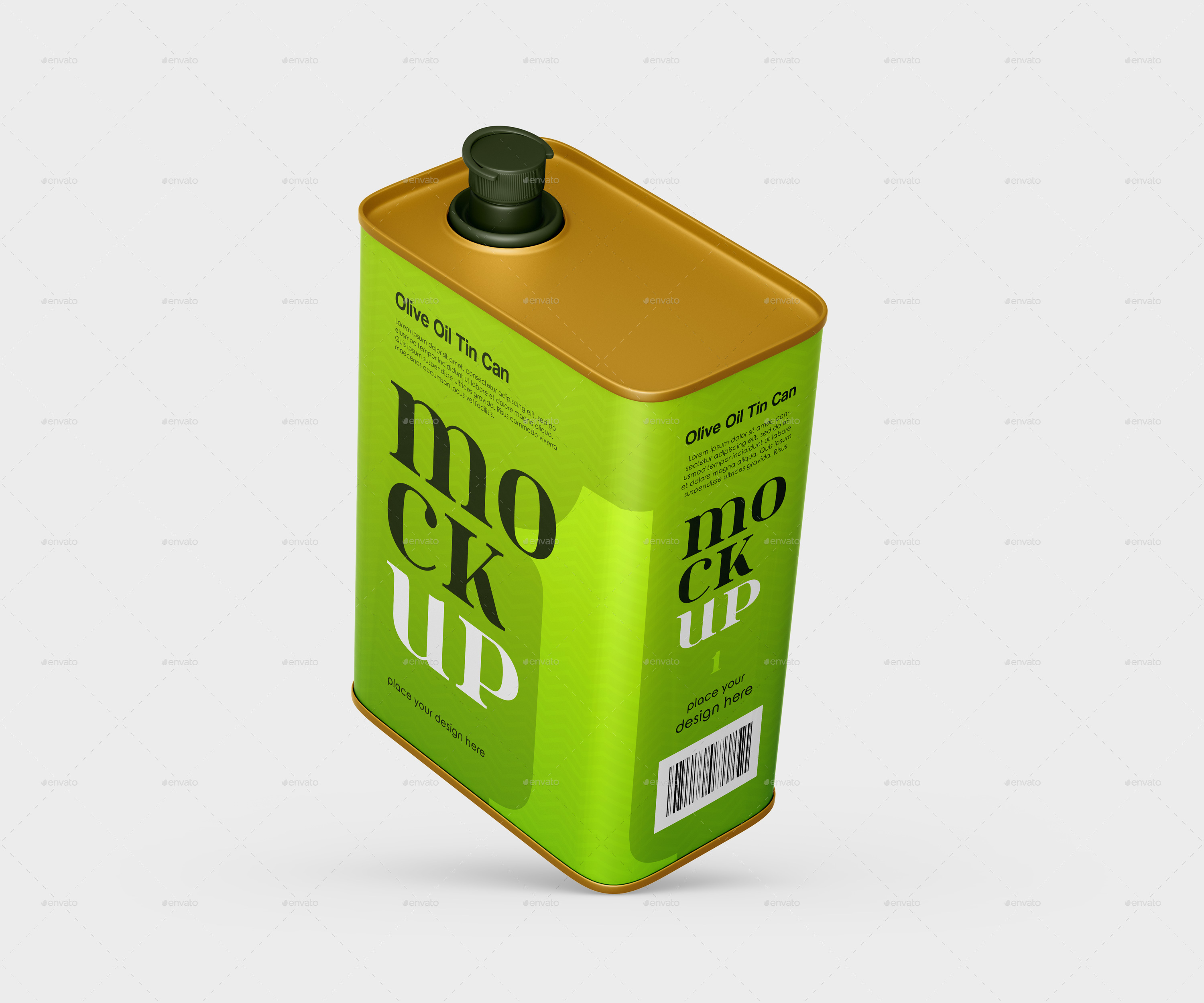 Olive Oil Tin Can Mockup Set, Graphics | GraphicRiver