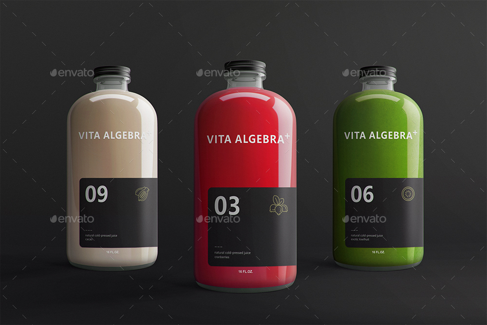 Juice Bottle Packaging Mock-Ups Vol.3, Graphics | GraphicRiver