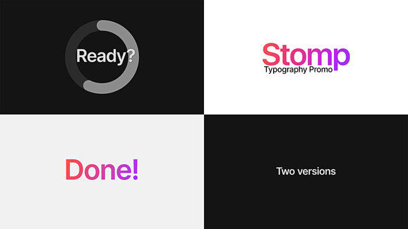 Stomp - Typography Promo, After Effects Project Files | VideoHive