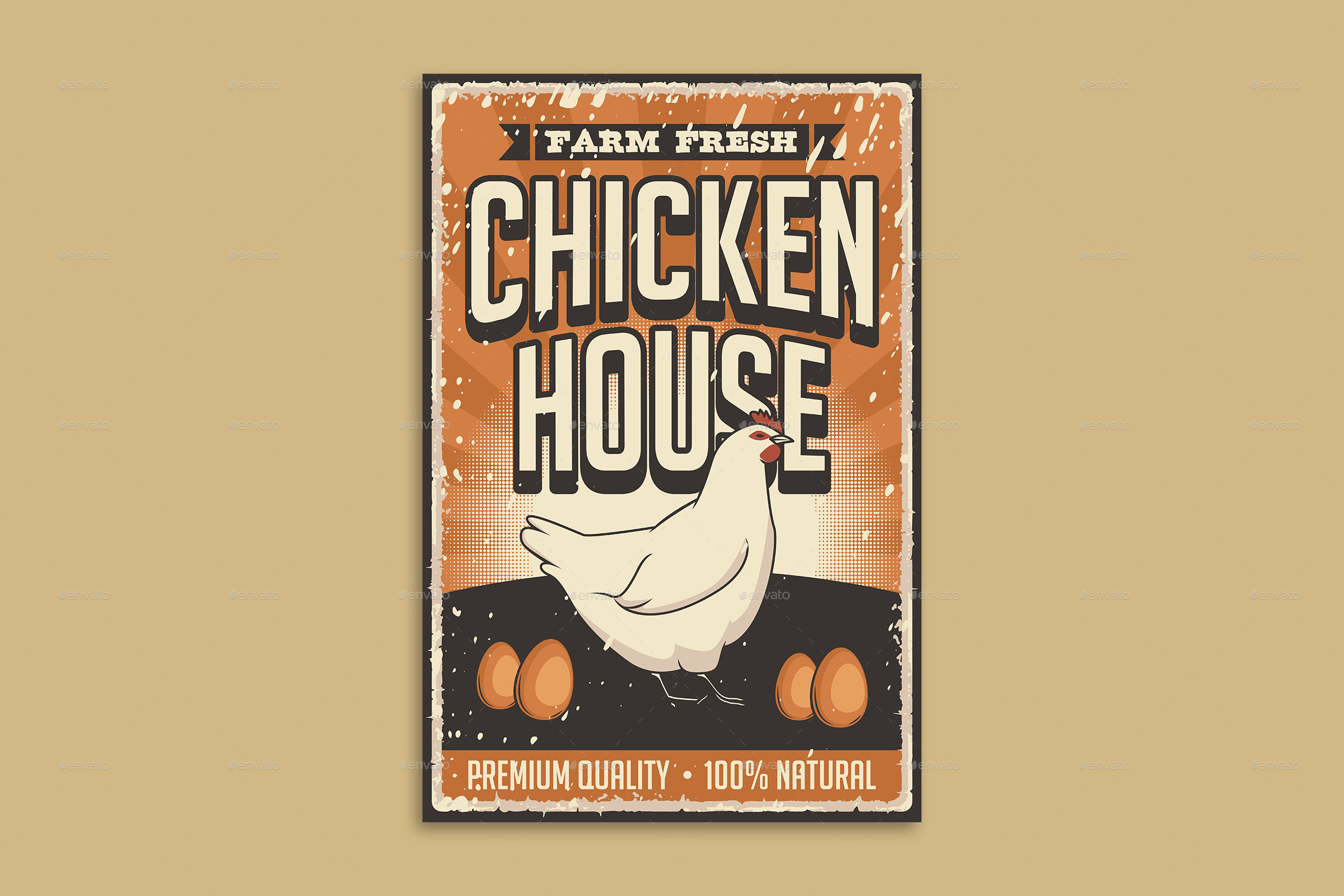 5 Vector Images of Retro Chicken Farm Poster, Vectors | GraphicRiver