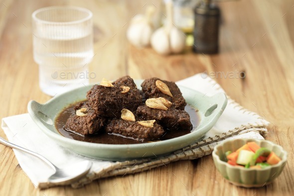 Semur Daging Malbi, Indonesian Beef Stew Stock Photo by ikadapurhangus