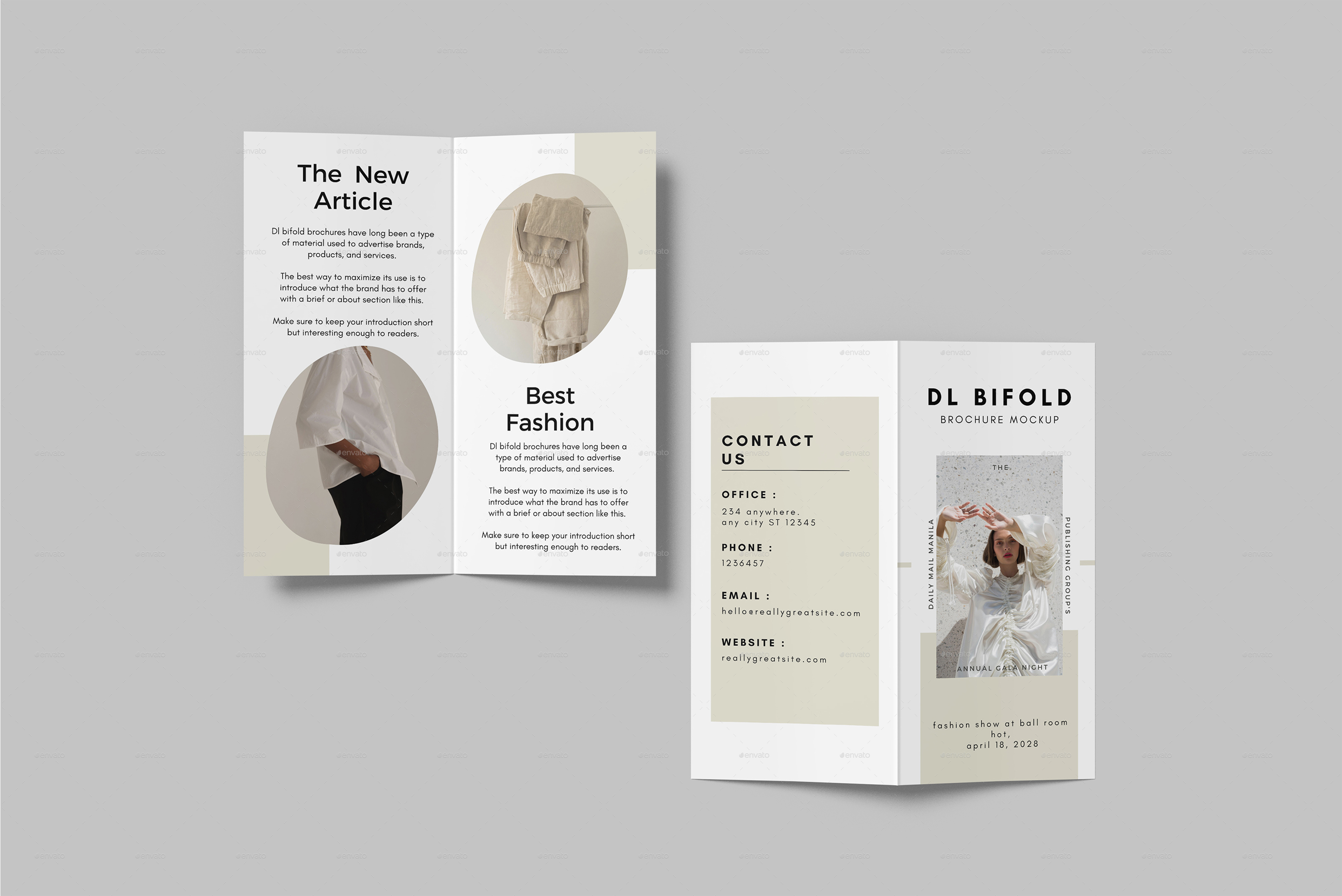 DL Bifold Brochure Mockup, Graphics | GraphicRiver