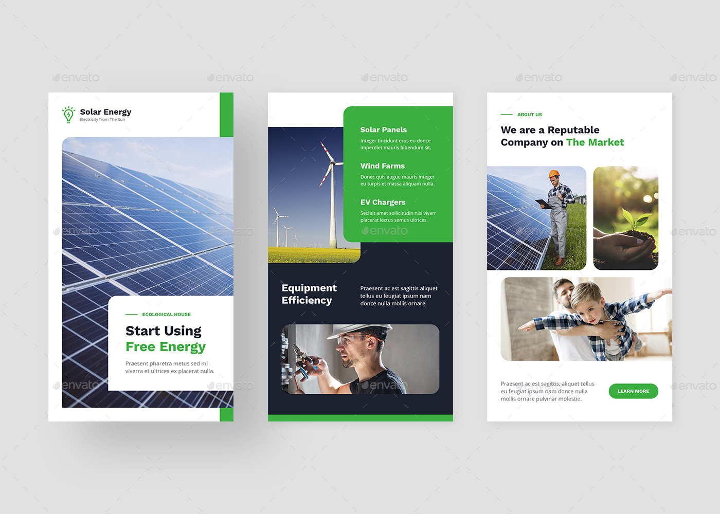 Solar Energy Instagram Post and Story Template, Web Elements | GraphicRiver