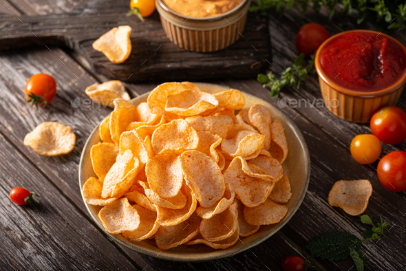 Paprika chips Stock Photo by PeteerS | PhotoDune