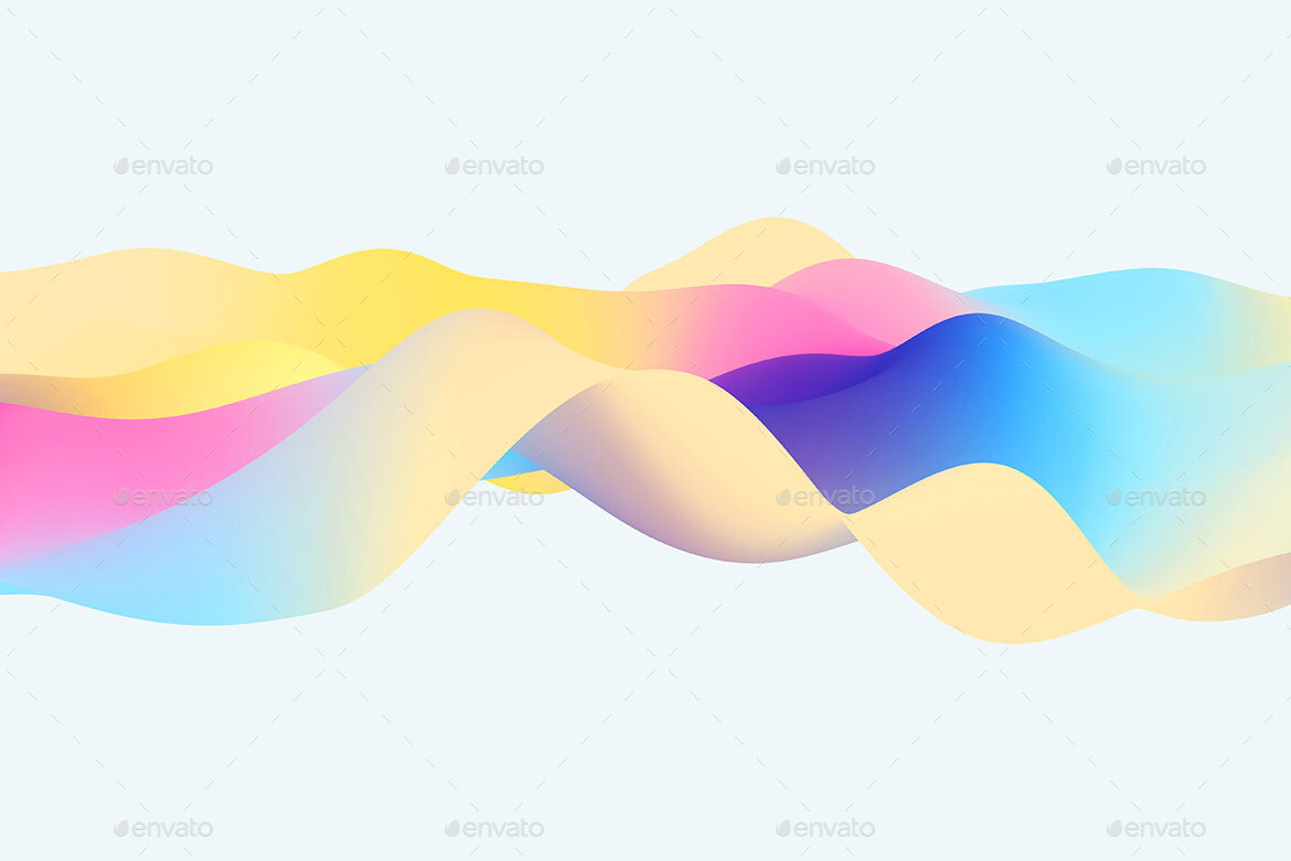 Abstract Liquid Gradient Waves Backgrounds, Graphics | GraphicRiver