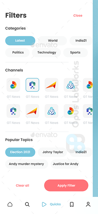 Online News App UI Kit | Blog App UI Kit | Magazine App UI Kit | News ...
