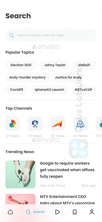 Online News App UI Kit | Blog App UI Kit | Magazine App UI Kit | News ...