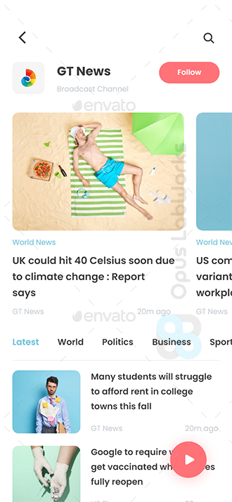 Online News App UI Kit | Blog App UI Kit | Magazine App UI Kit | News ...