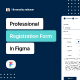 Modern Registration Form | Figma Design, Web Elements | GraphicRiver