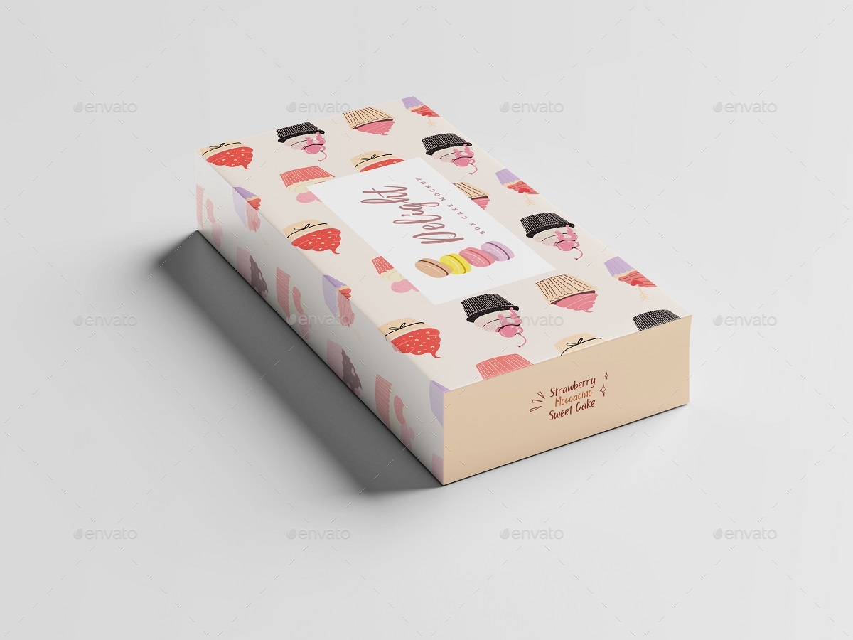 Box Cake Mockup, Graphics | GraphicRiver