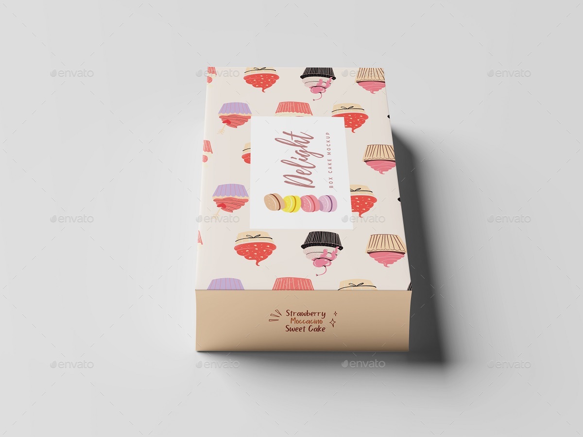 Box Cake Mockup, Graphics | GraphicRiver