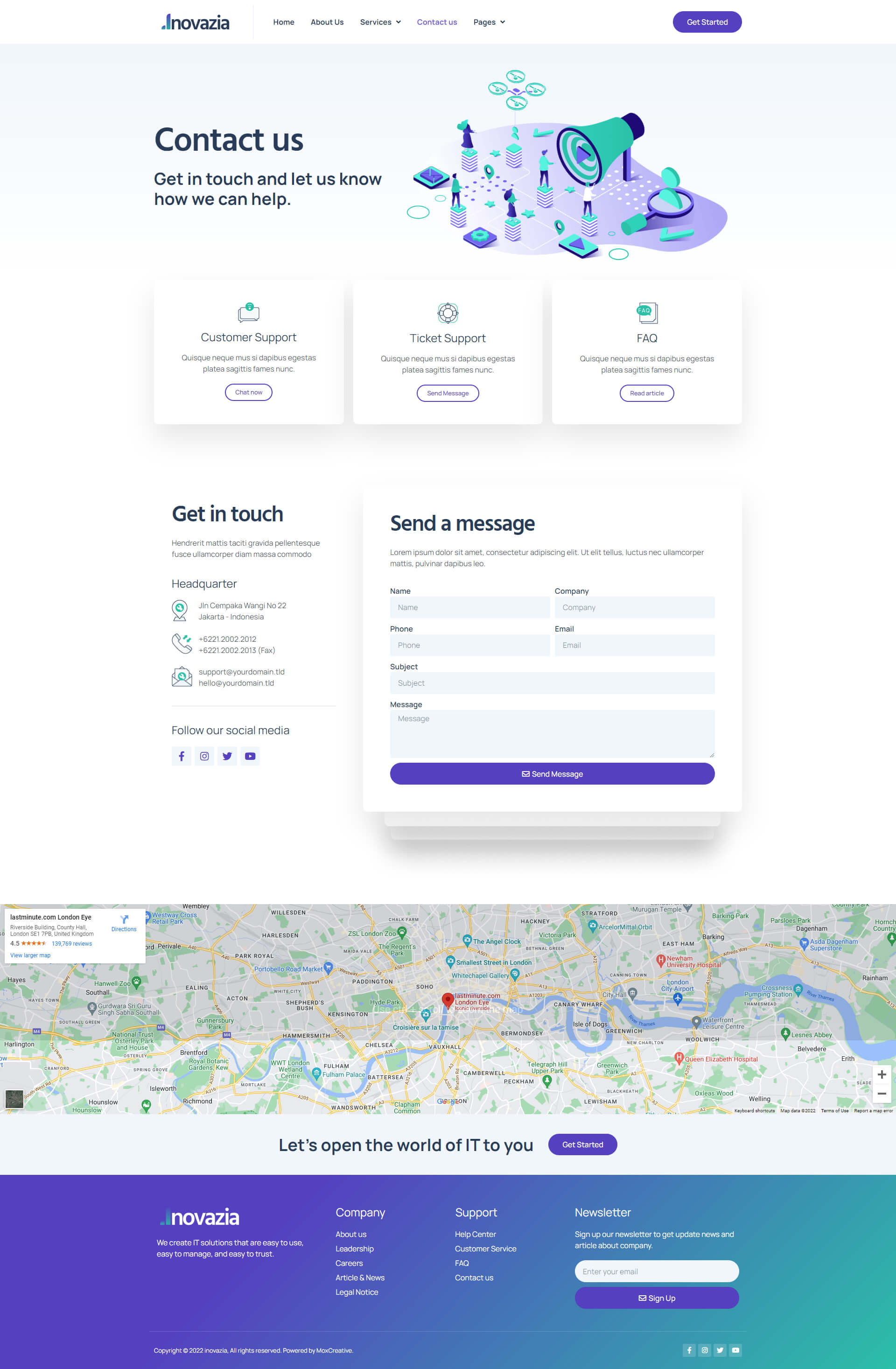 Inovazia - IT Services Elementor Pro Full Site Template Kit by moxcreative