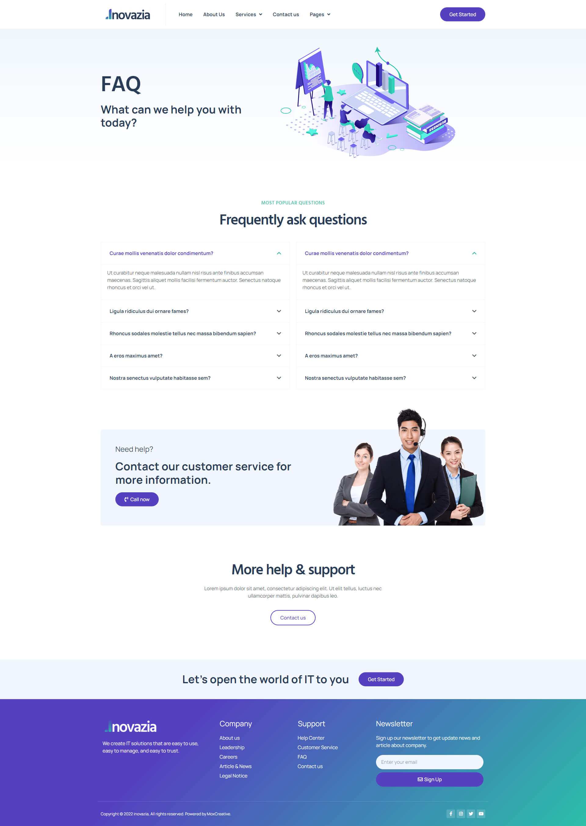 Inovazia - IT Services Elementor Pro Full Site Template Kit by moxcreative
