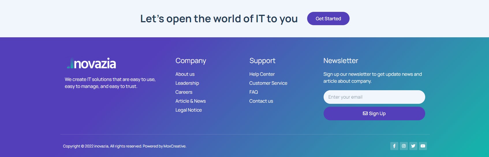 Inovazia - IT Services Elementor Pro Full Site Template Kit by moxcreative