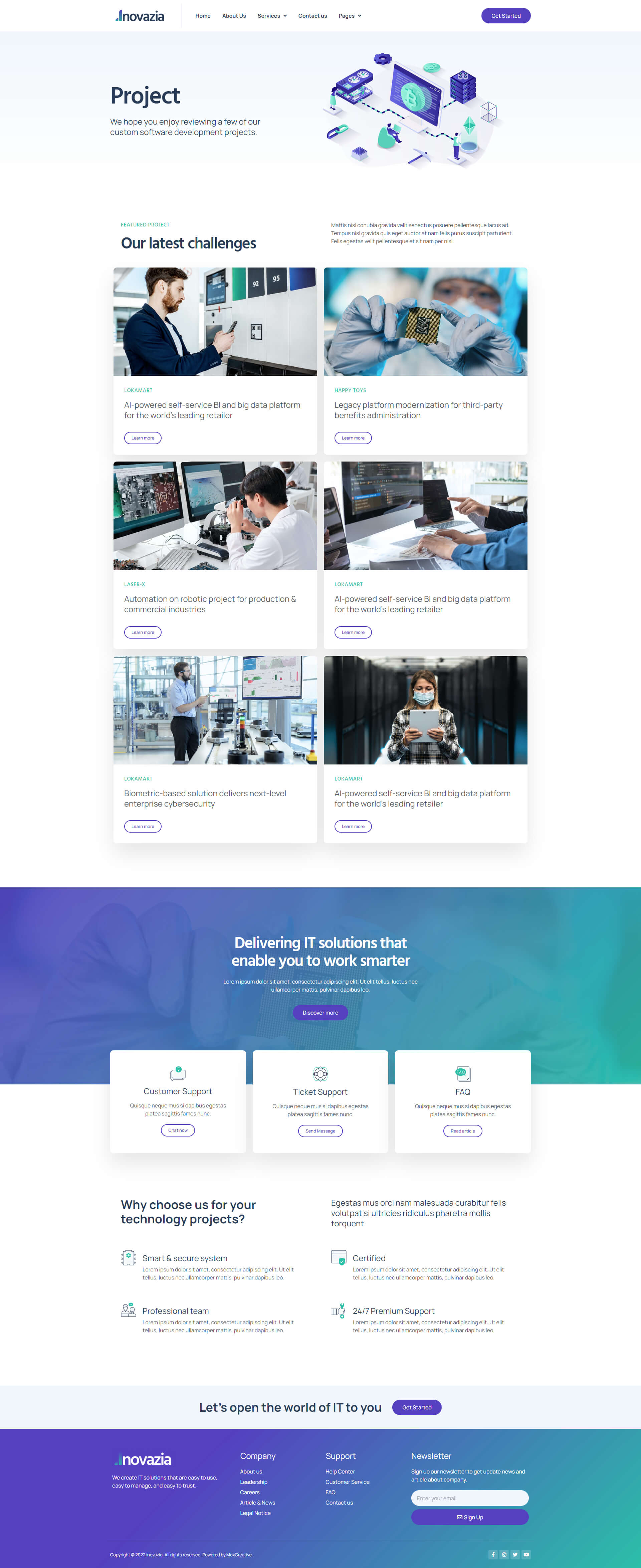 Inovazia - IT Services Elementor Pro Full Site Template Kit by moxcreative