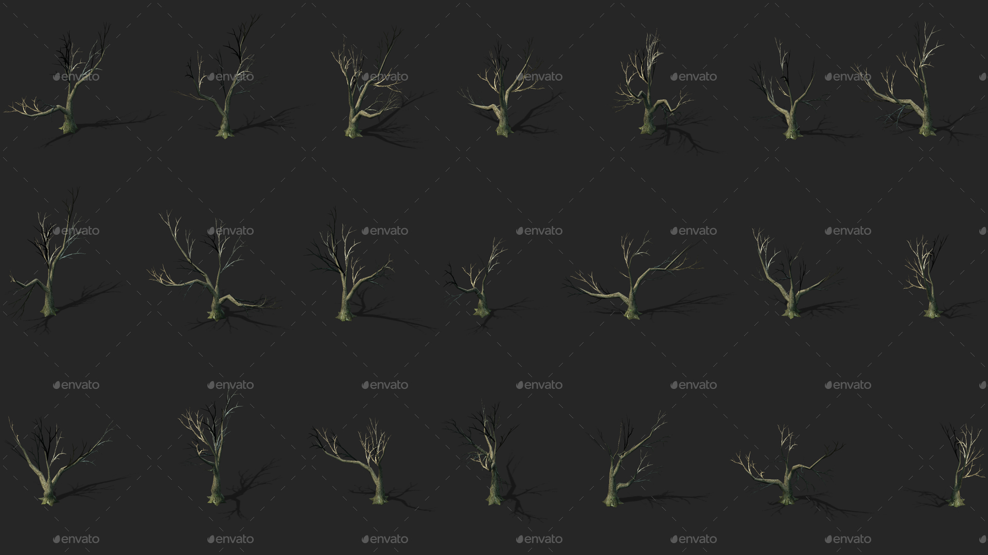 130 Tree Collection Game Assets, Game Assets | GraphicRiver