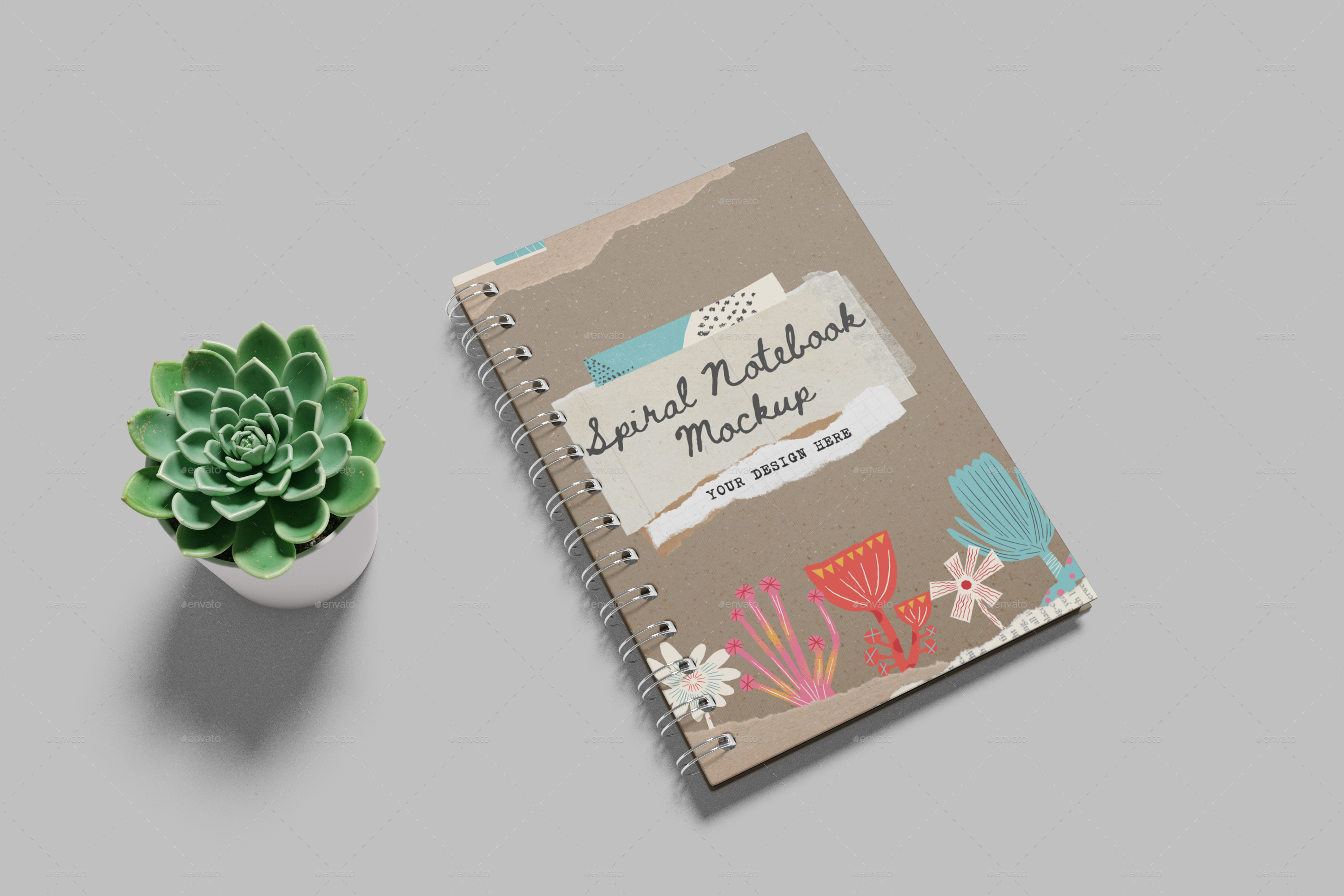 Spiral Notebook Mockup, Graphics | GraphicRiver