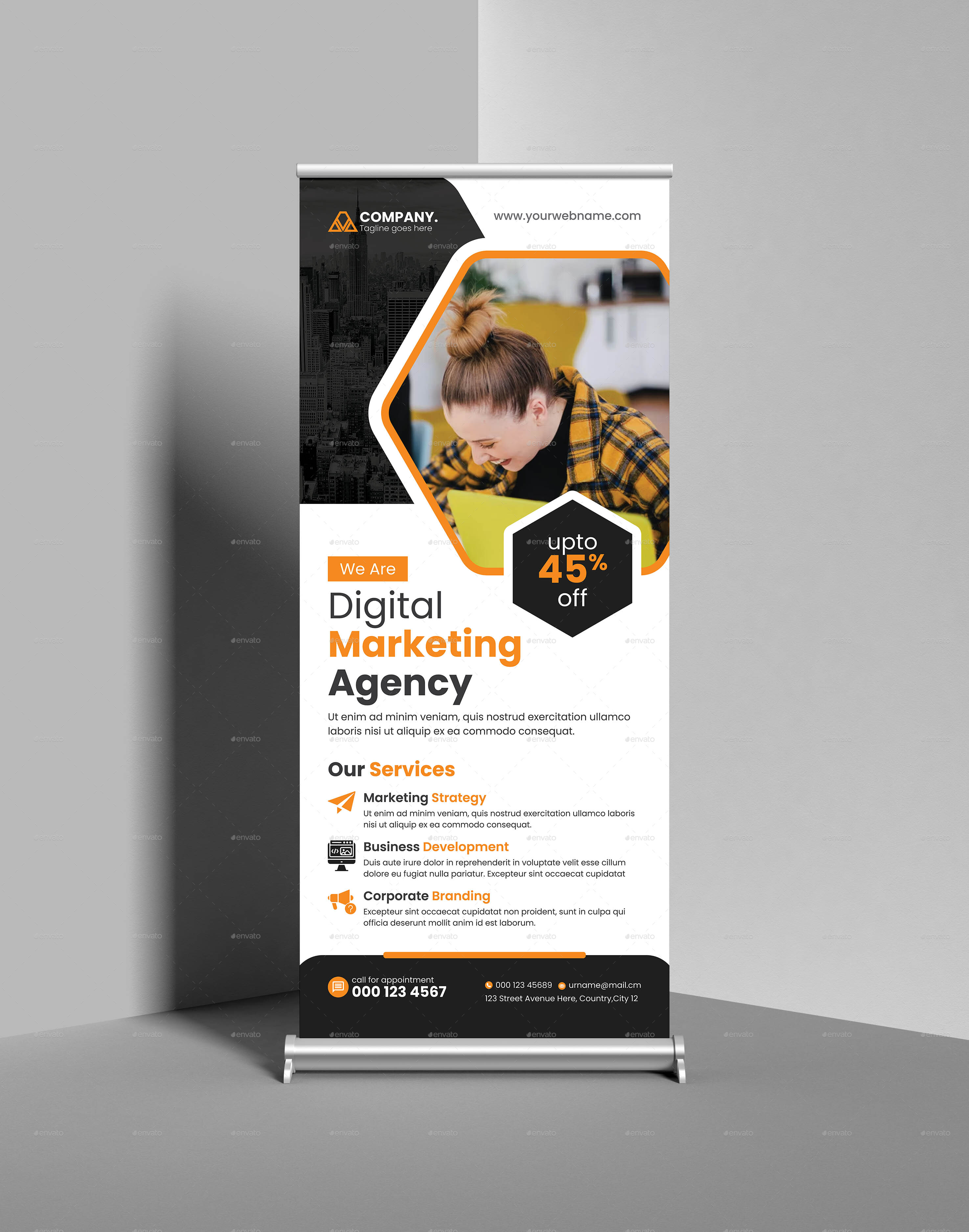 Corporate Roll up Banner, Print Templates | GraphicRiver