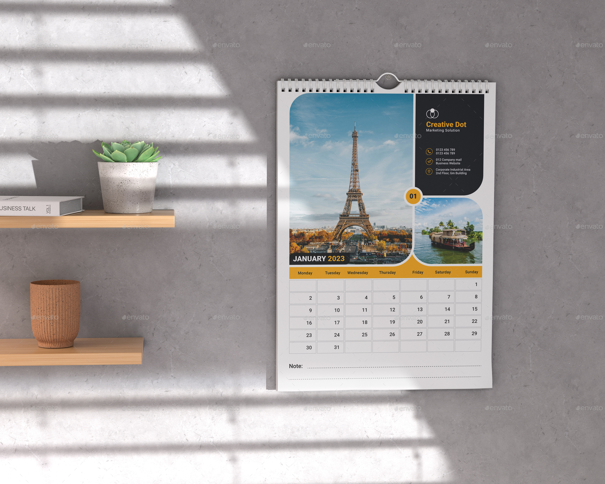 Wall calendar 2023 Template, Print Templates | GraphicRiver