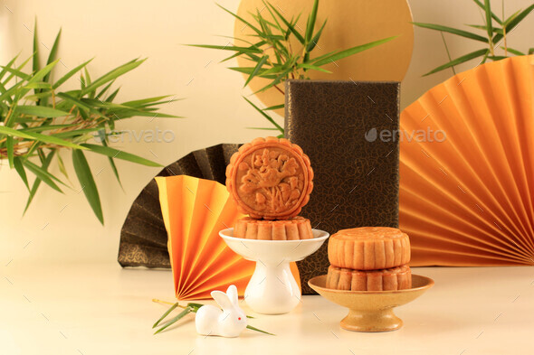 Mooncake Yuebing Mid Autumn Festival Cake Stock Photo by ikadapurhangus