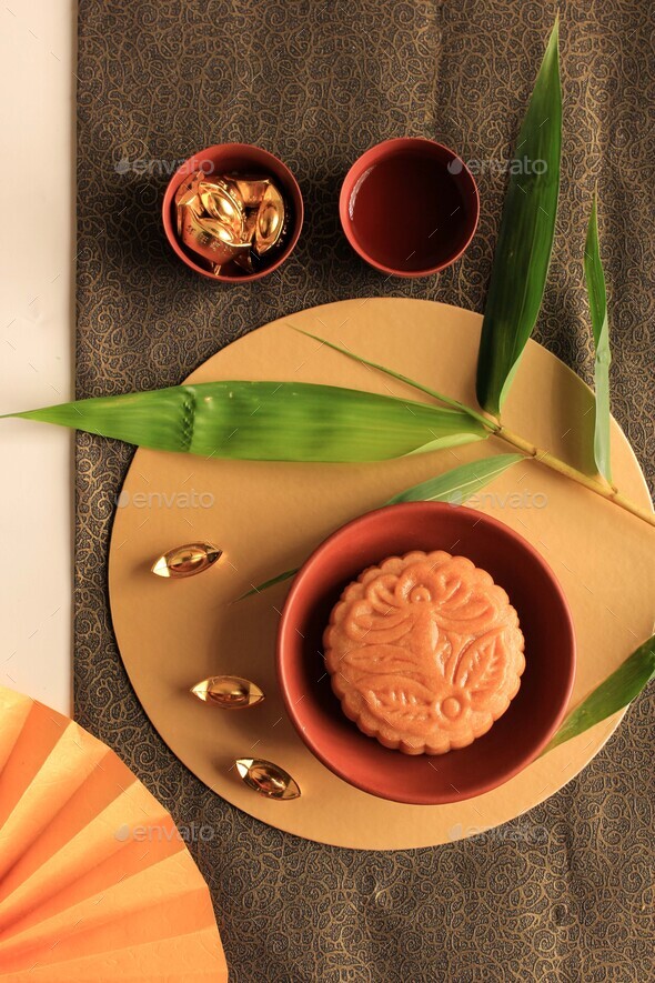 Mooncake Yuebing Mid Autumn Festival Cake Stock Photo by ikadapurhangus