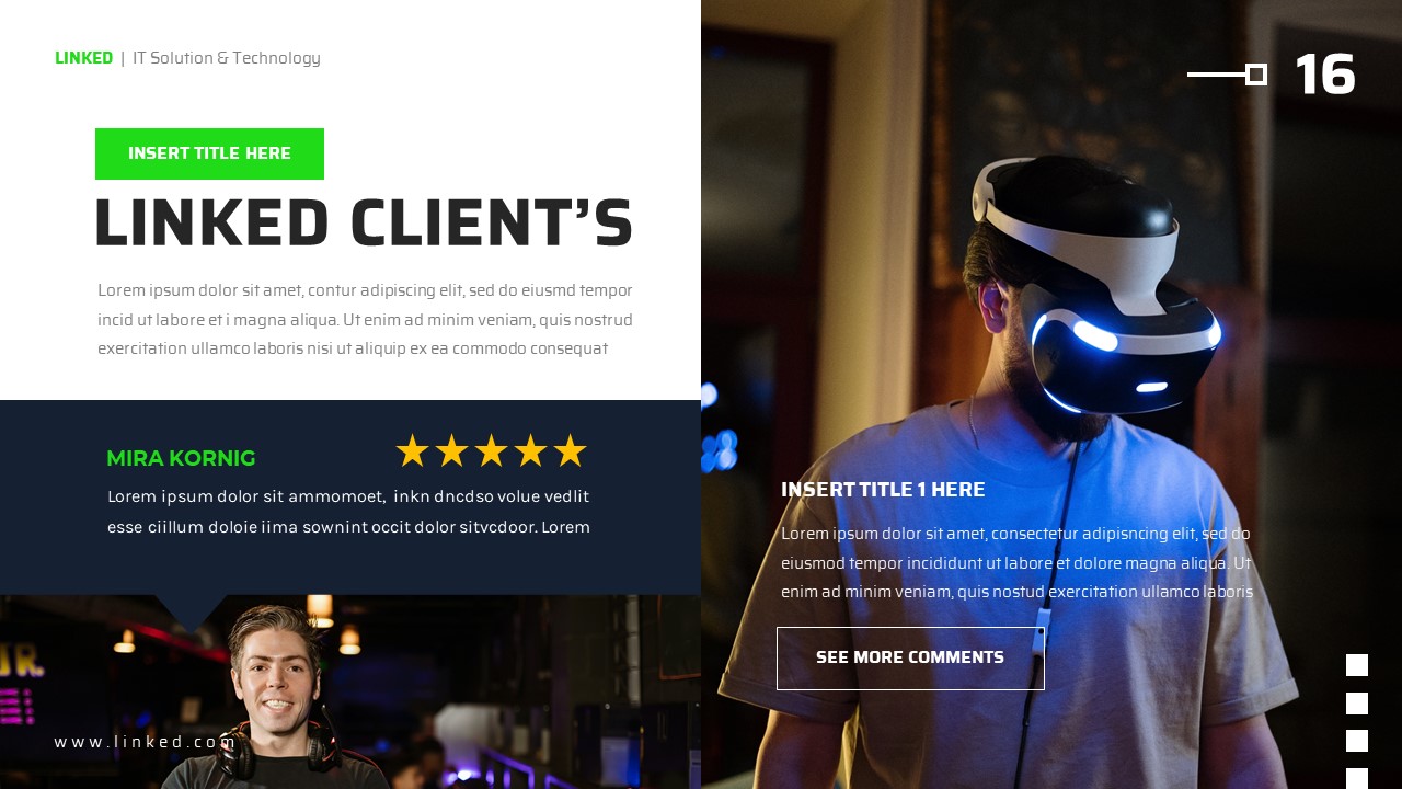 Linked - IT Solution & Technology PowerPoint Template, Presentation ...