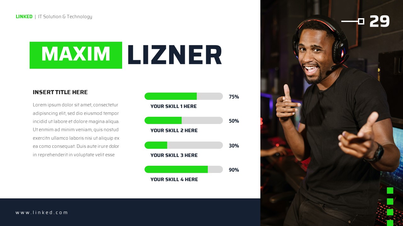 Linked - IT Solution & Technology PowerPoint Template, Presentation ...