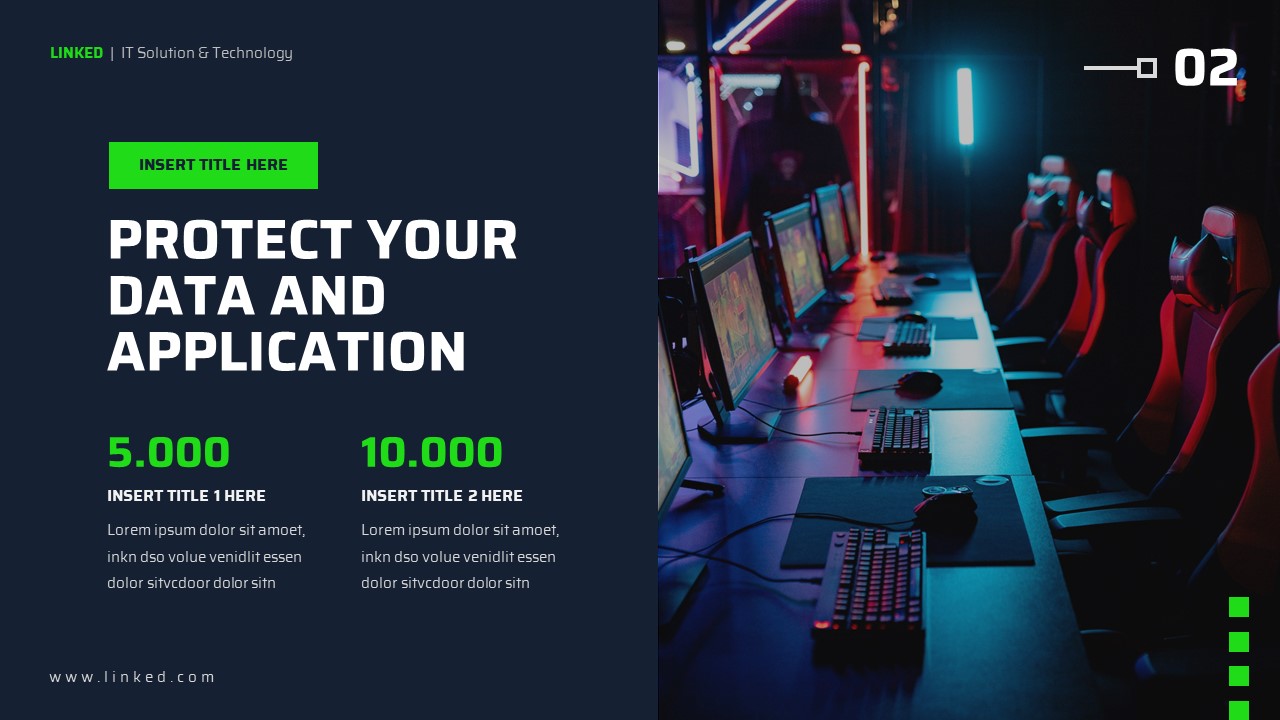 Linked - IT Solution & Technology PowerPoint Template, Presentation ...