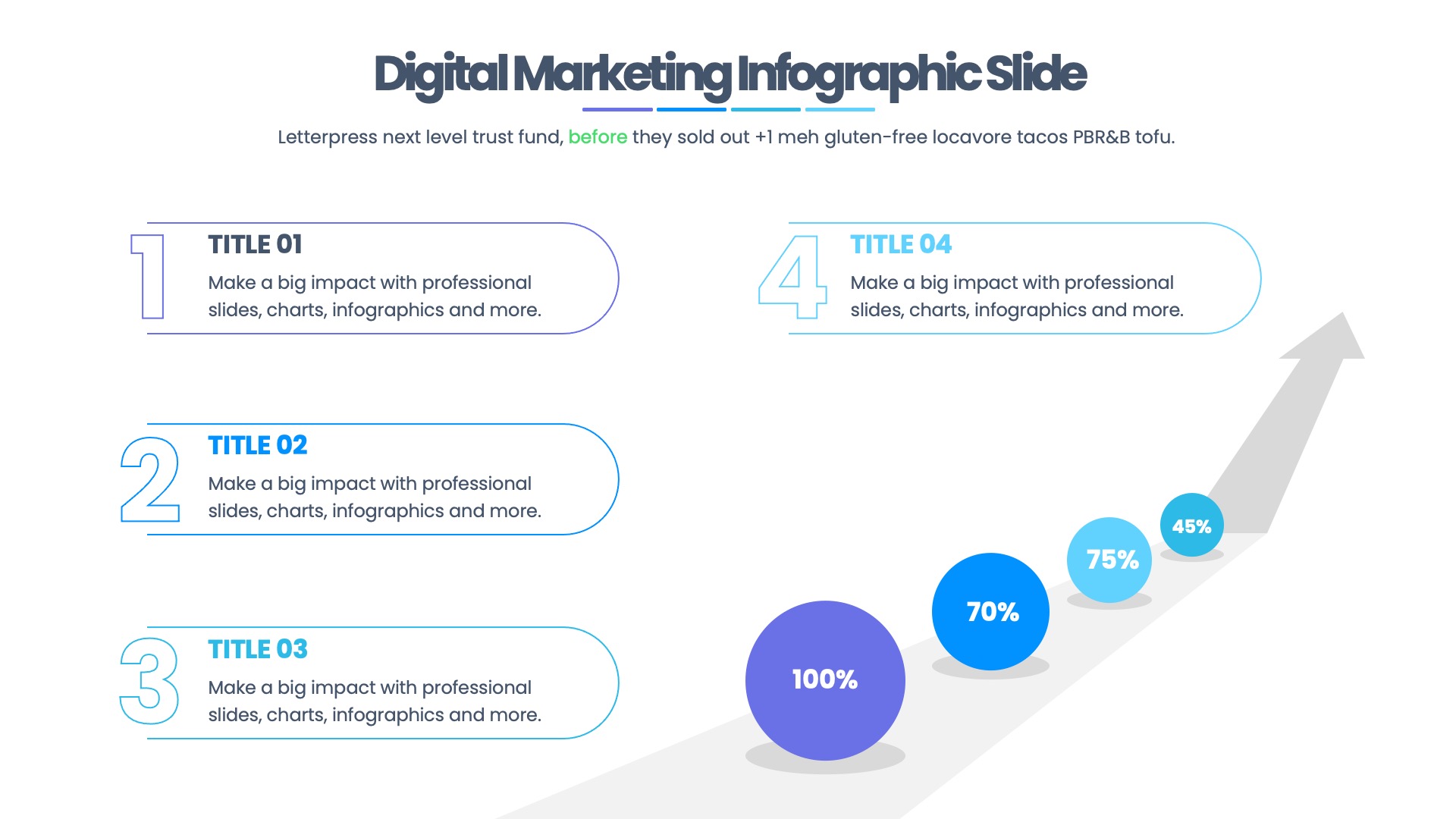 Digital Marketing - PowerPoint Infographics Slides, Presentation Templates