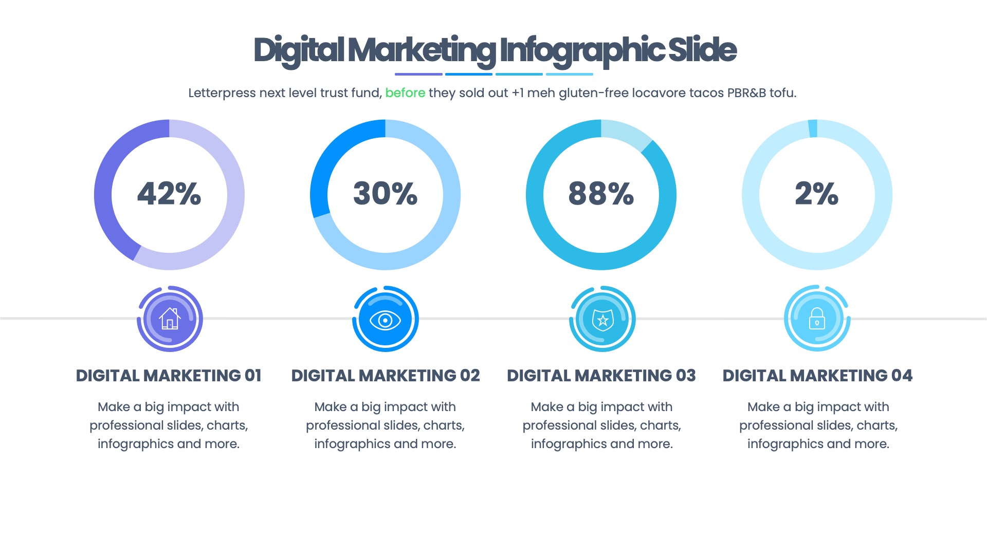 Digital Marketing - PowerPoint Infographics Slides, Presentation Templates