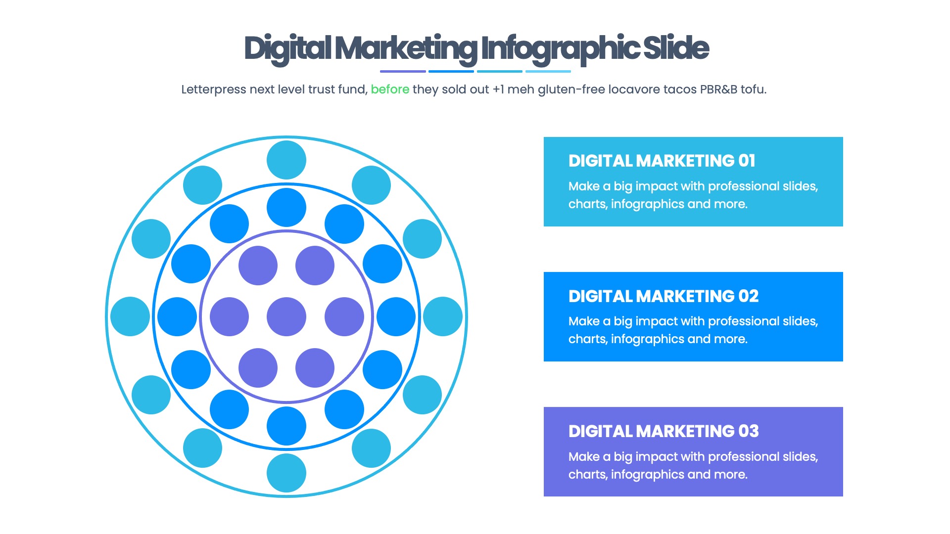 Digital Marketing - PowerPoint Infographics Slides, Presentation Templates