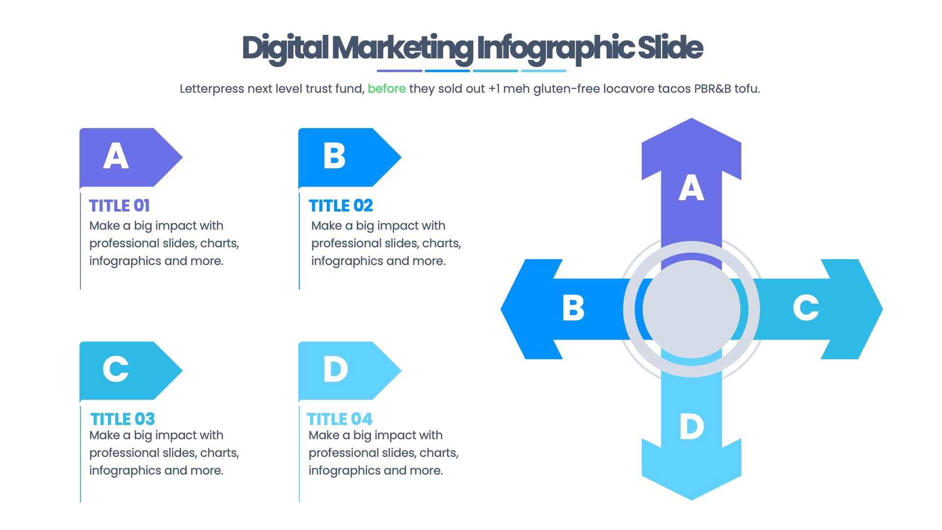 Digital Marketing - PowerPoint Infographics Slides, Presentation Templates