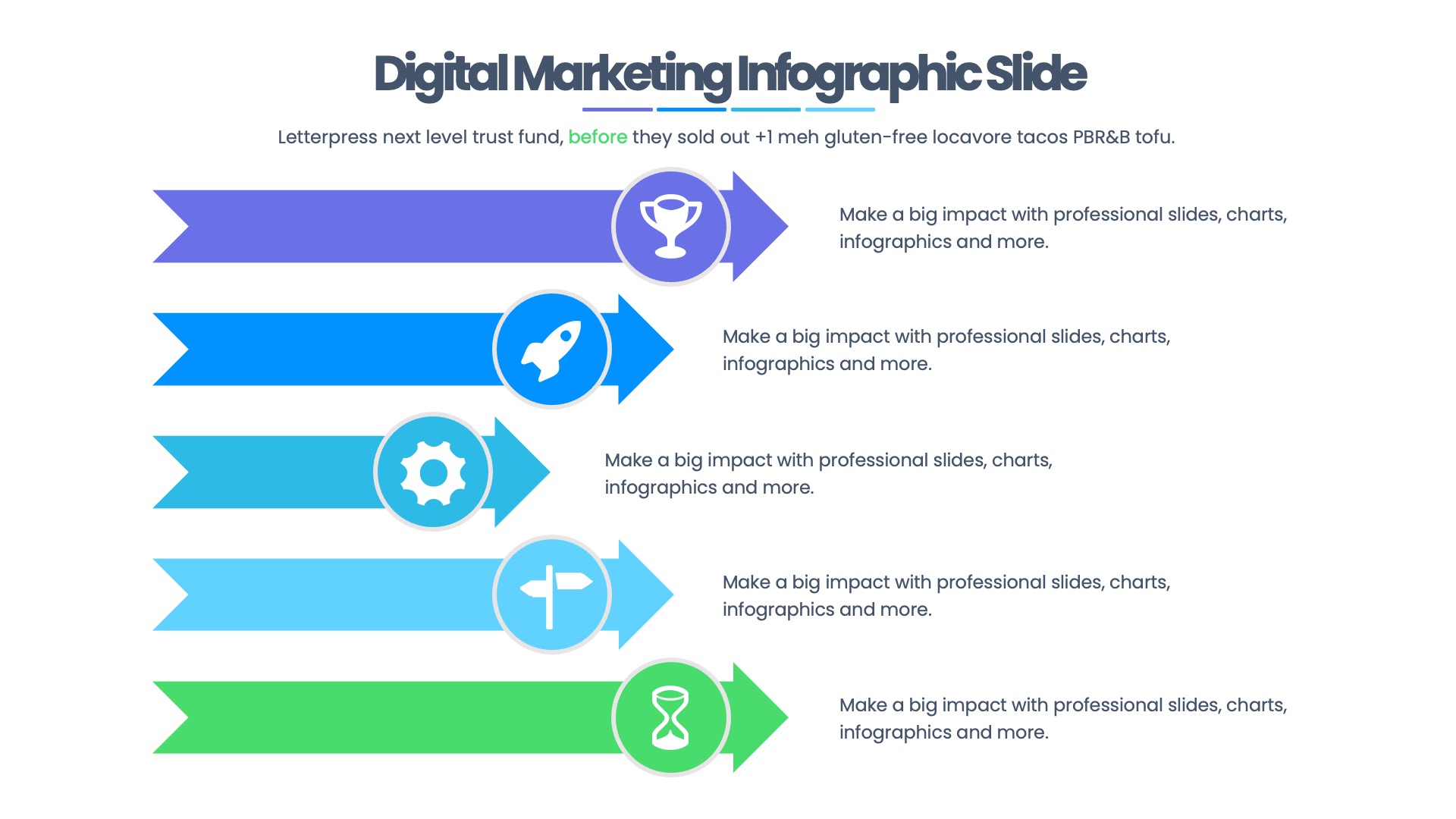 Digital Marketing - PowerPoint Infographics Slides, Presentation Templates