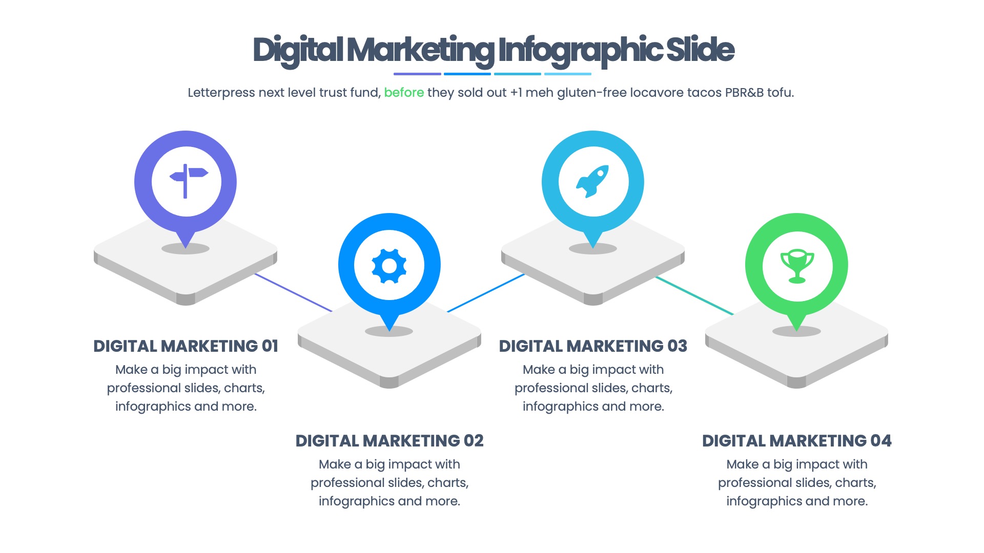 Digital Marketing - PowerPoint Infographics Slides, Presentation Templates