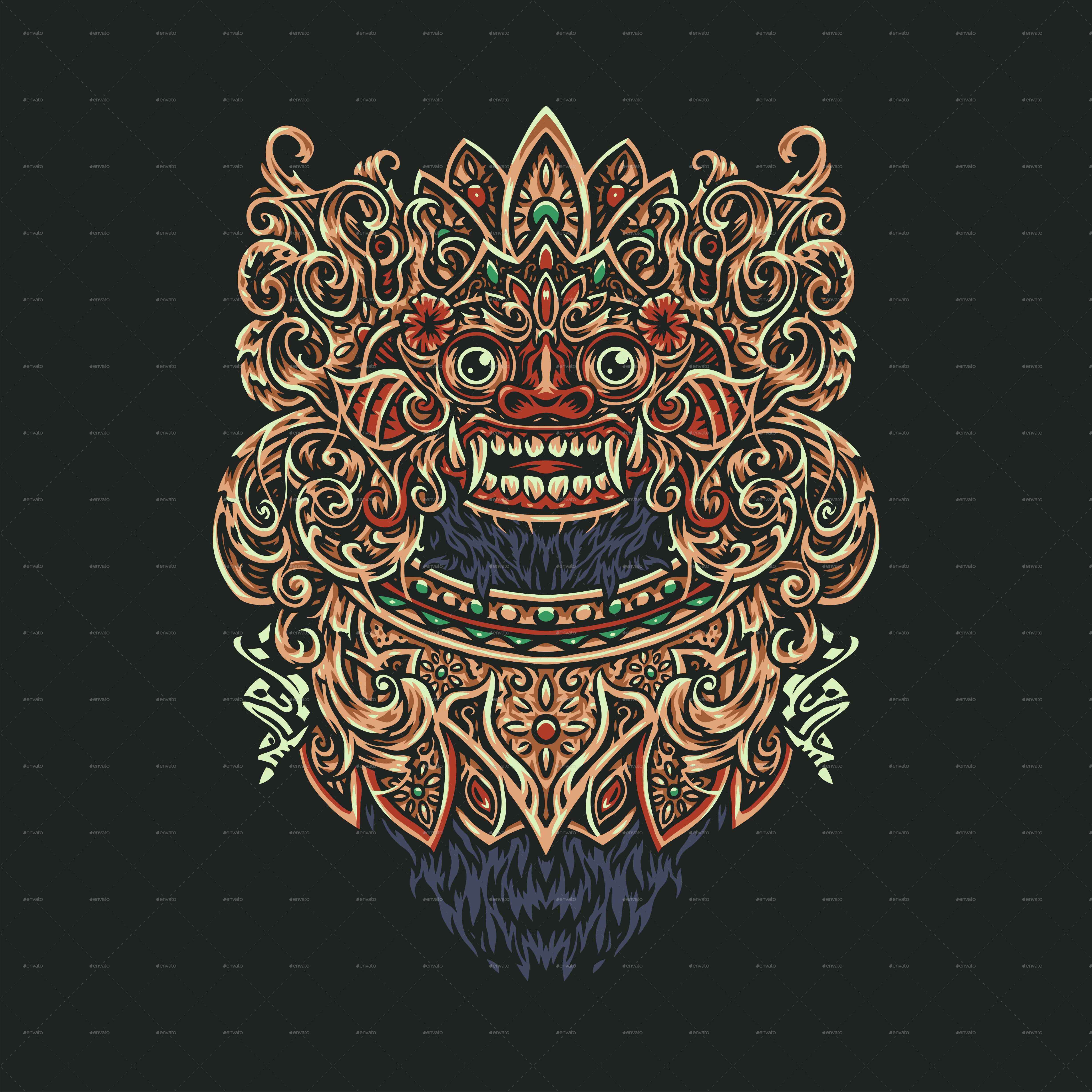 Vector Illustration of Barong Bali, Vectors | GraphicRiver