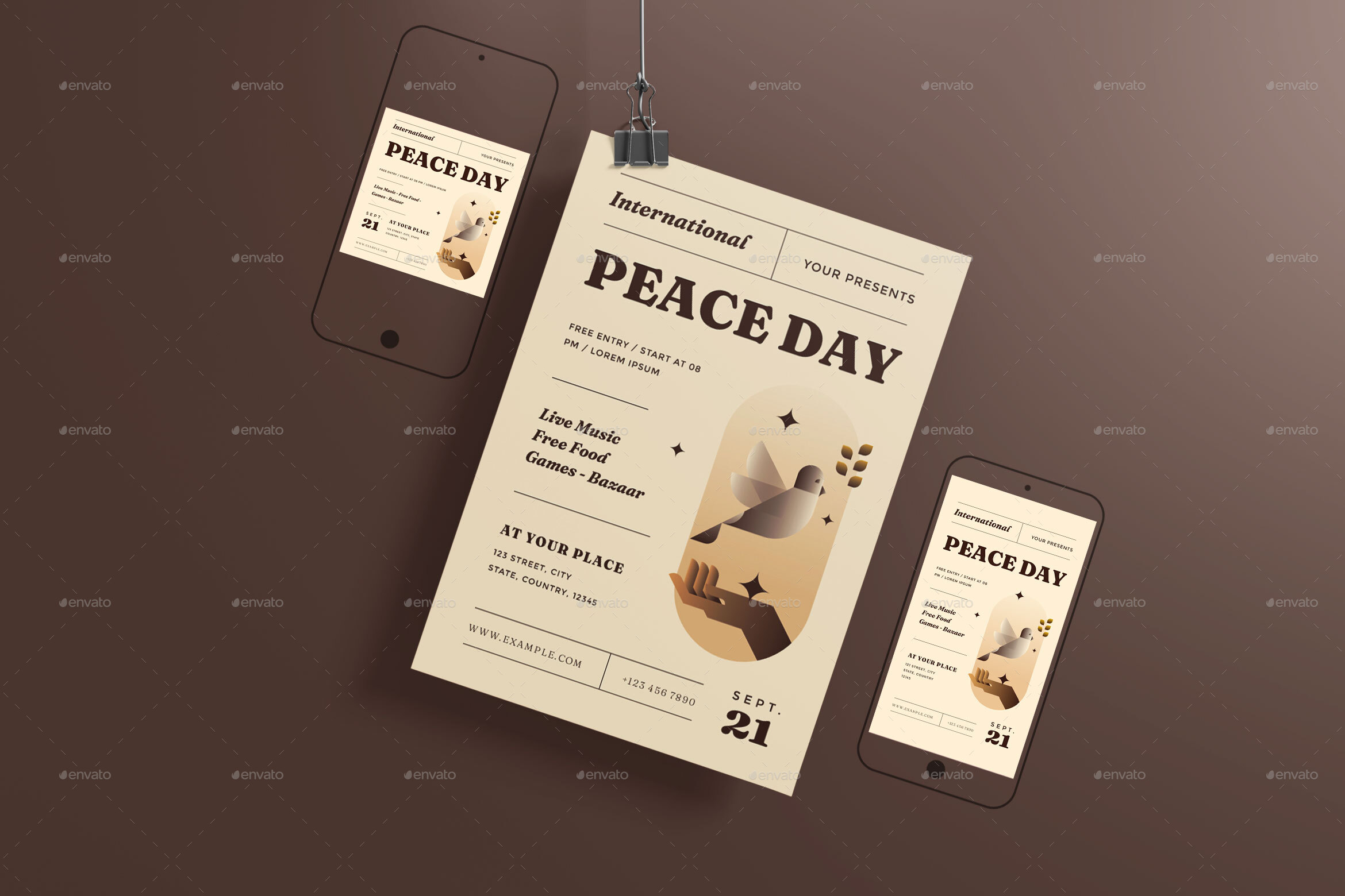 International Peace Day Flyer Set by fakhroo | GraphicRiver