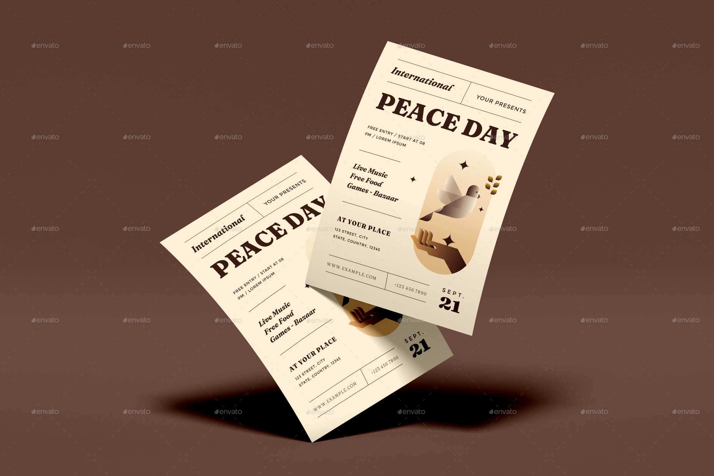 International Peace Day Flyer Set by fakhroo | GraphicRiver
