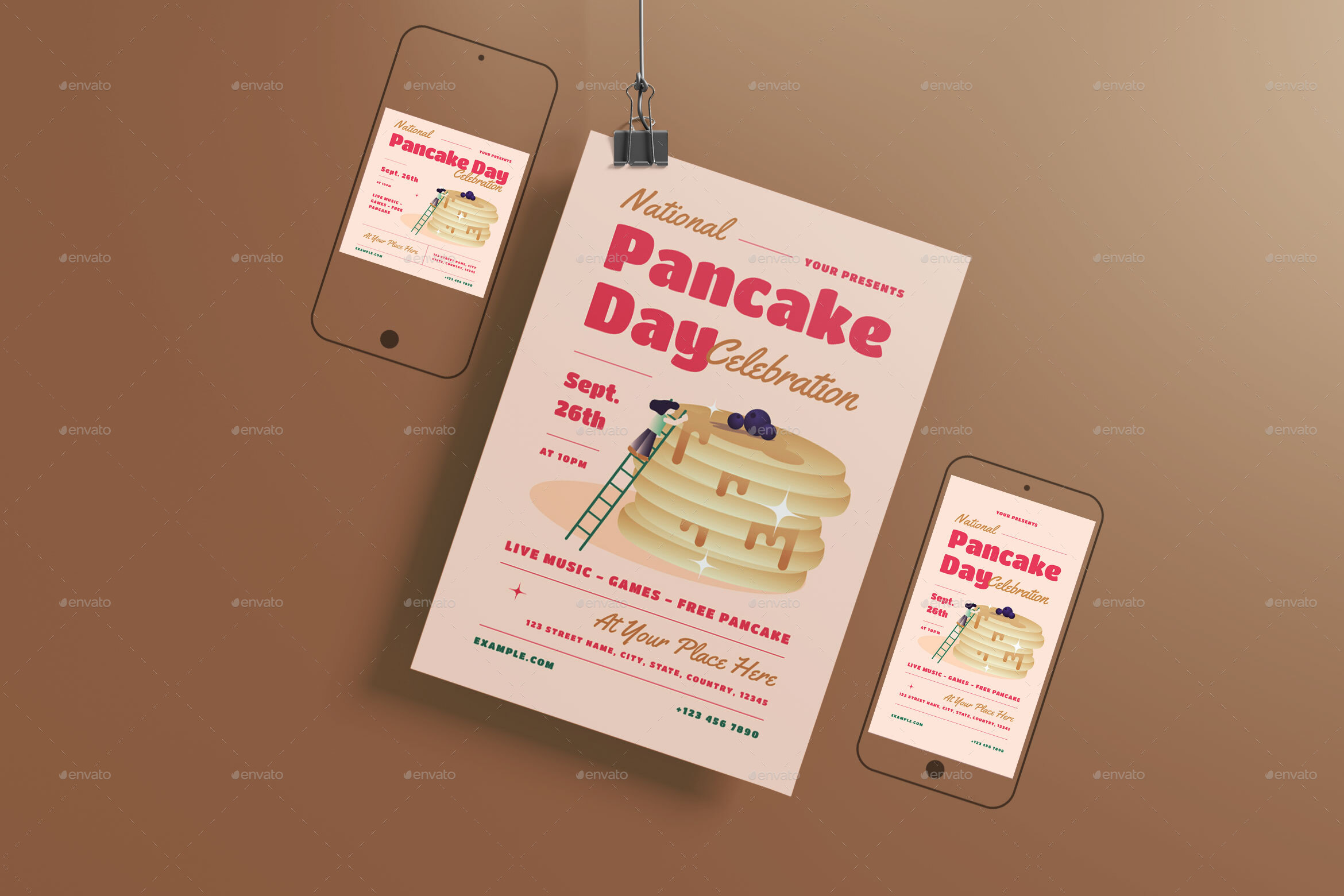 National Pancake Day Flyer Set, Print Templates | GraphicRiver