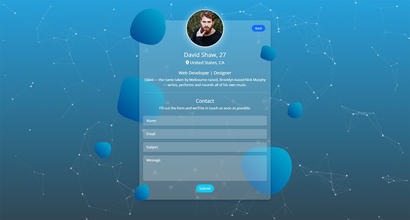 MyLinks - Creator's Profile w/ Contact Form | Social Links | Profile Page | by mrjim_dev