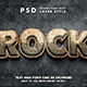 Rock 3D Realistic PSD Text Effect, Add-ons | GraphicRiver