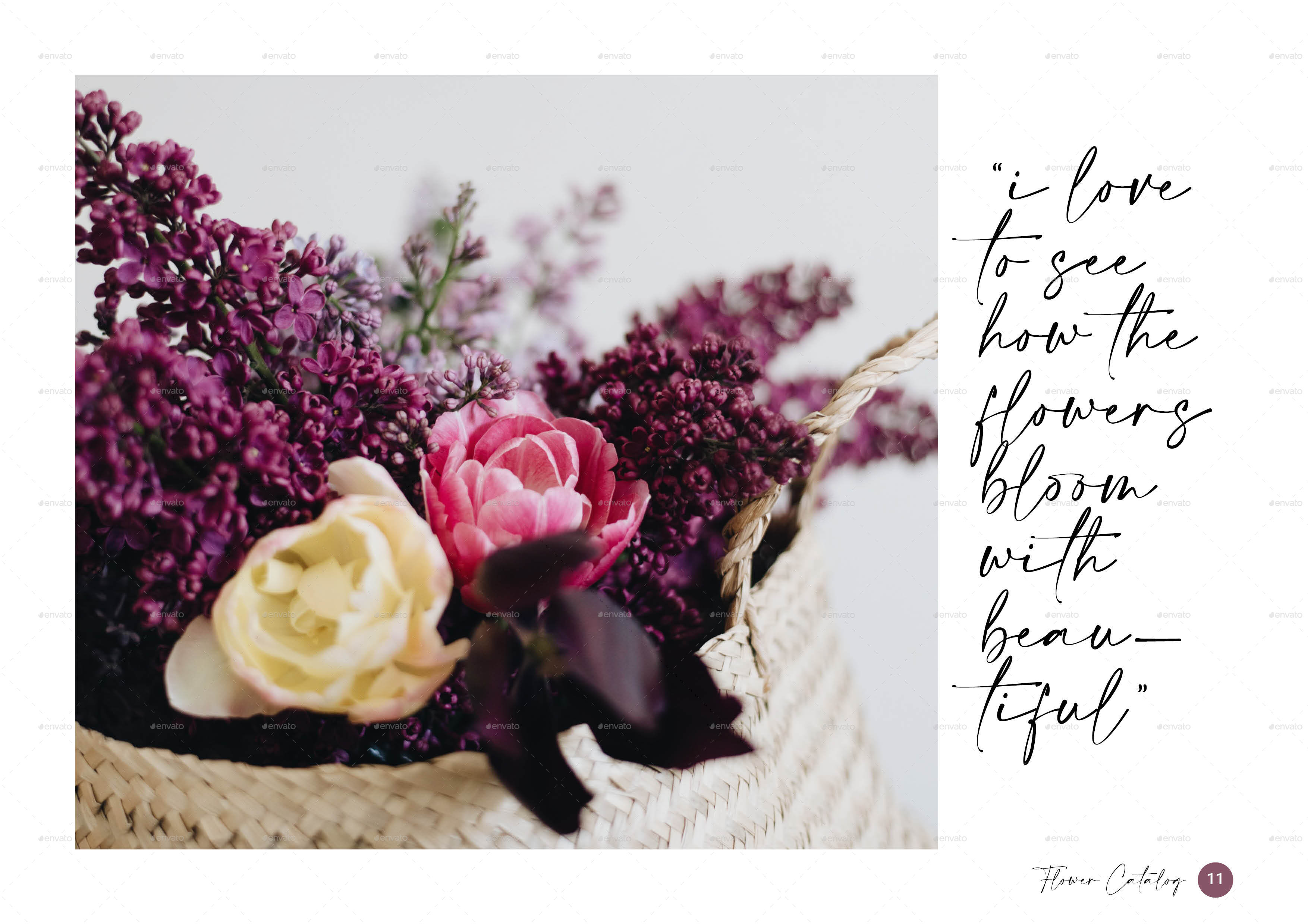 Flowery Catalog Template, Print Templates | GraphicRiver