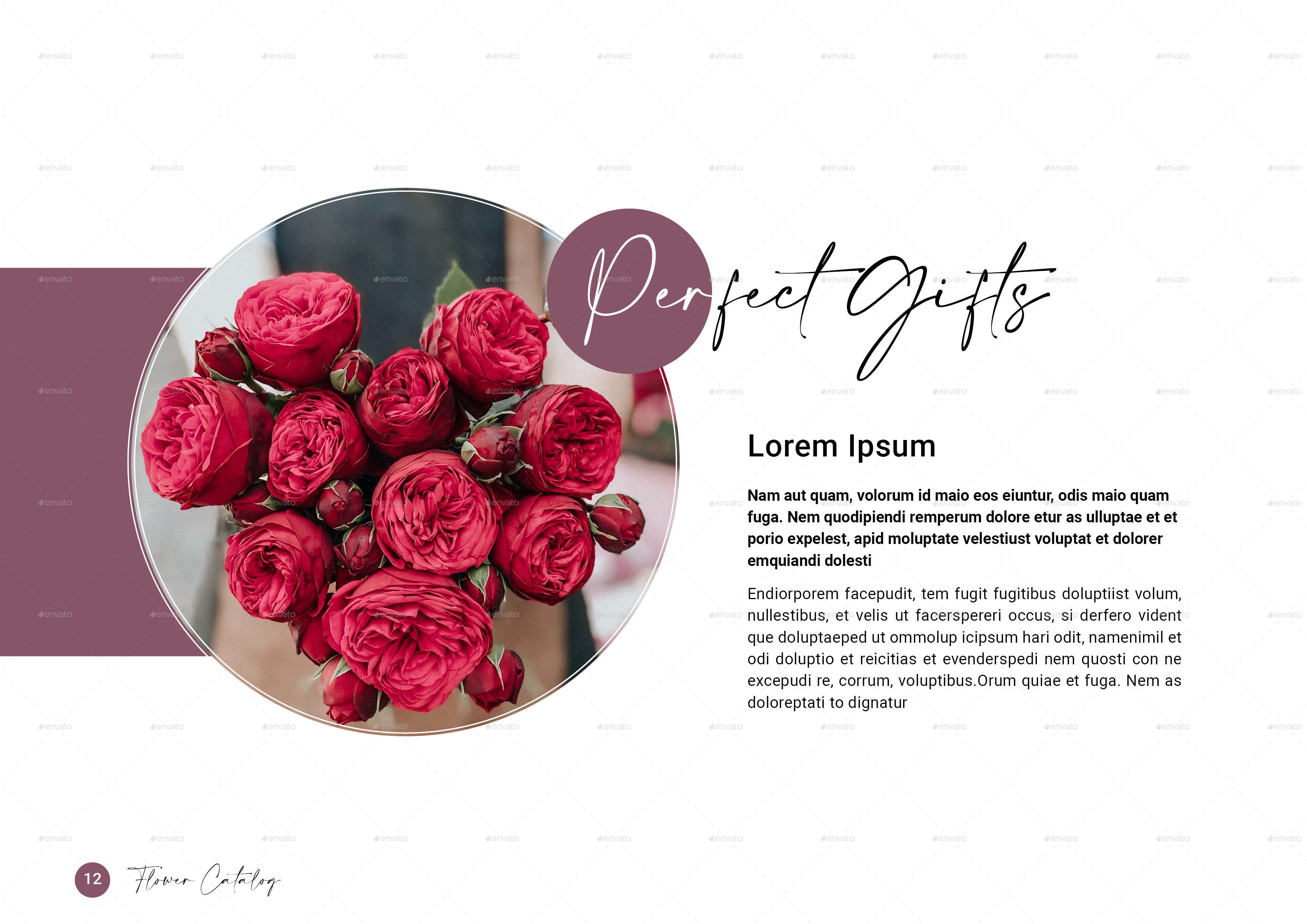 Flowery Catalog Template, Print Templates | GraphicRiver