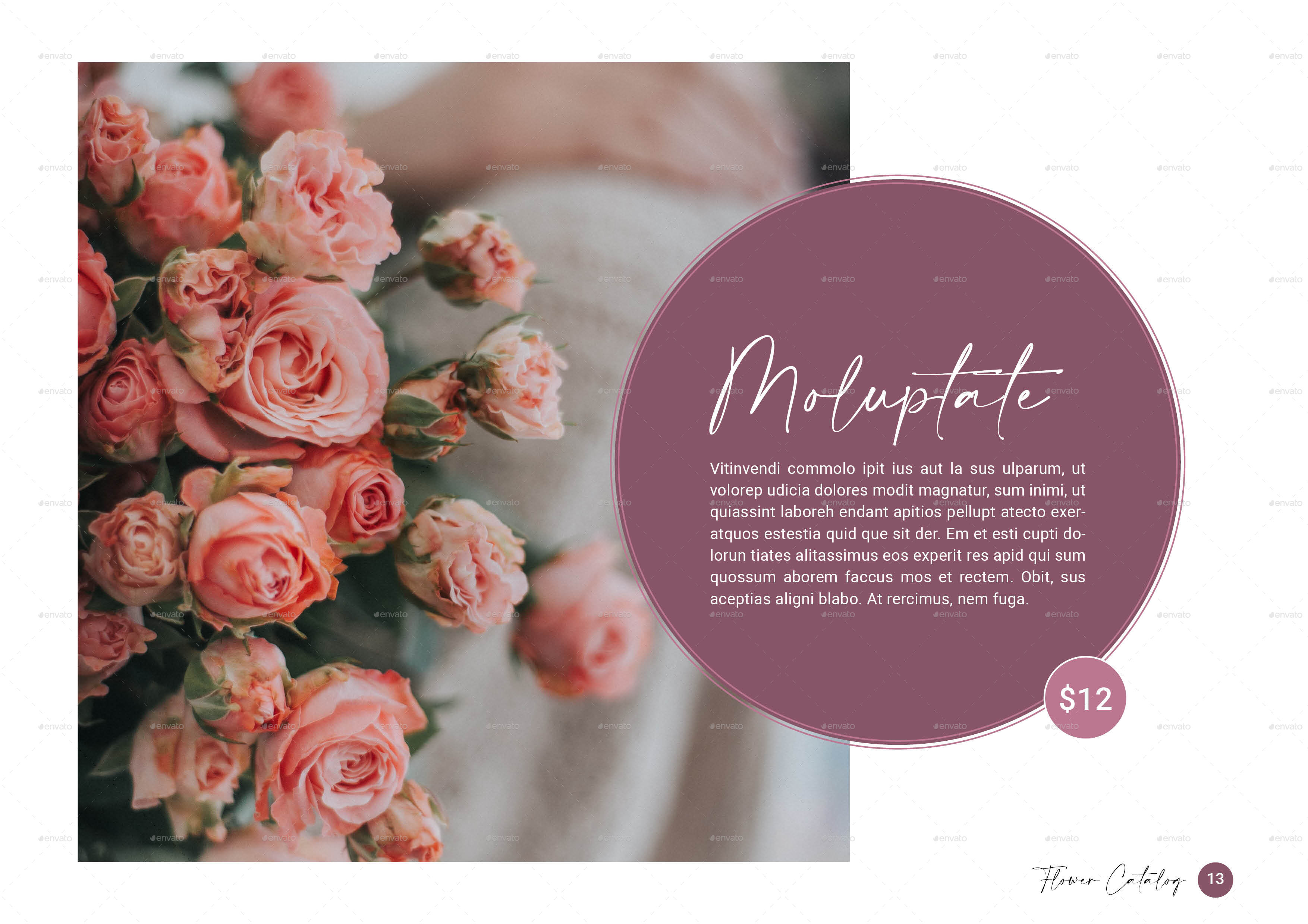 Flowery Catalog Template, Print Templates | GraphicRiver