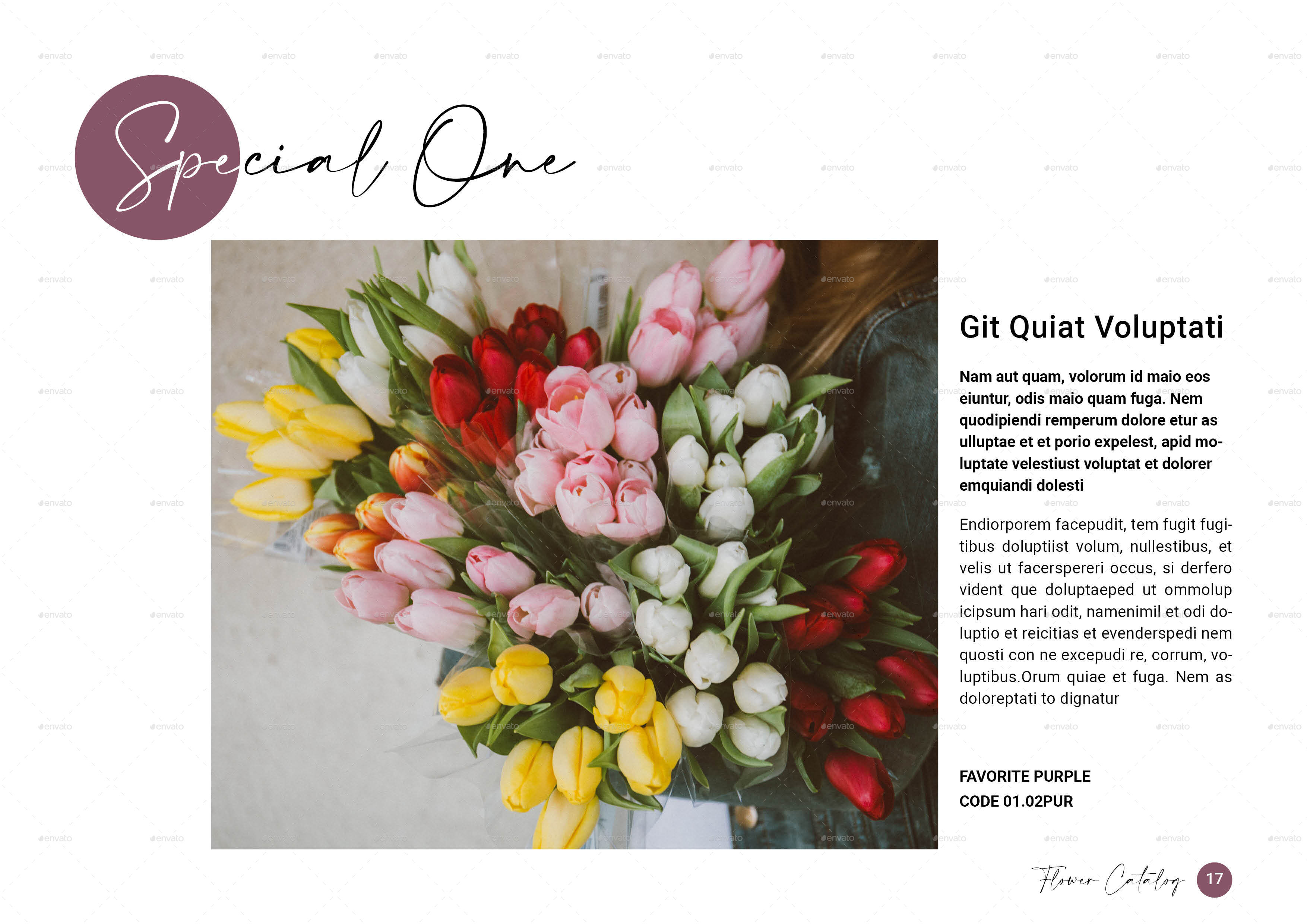 Flowery Catalog Template, Print Templates | GraphicRiver