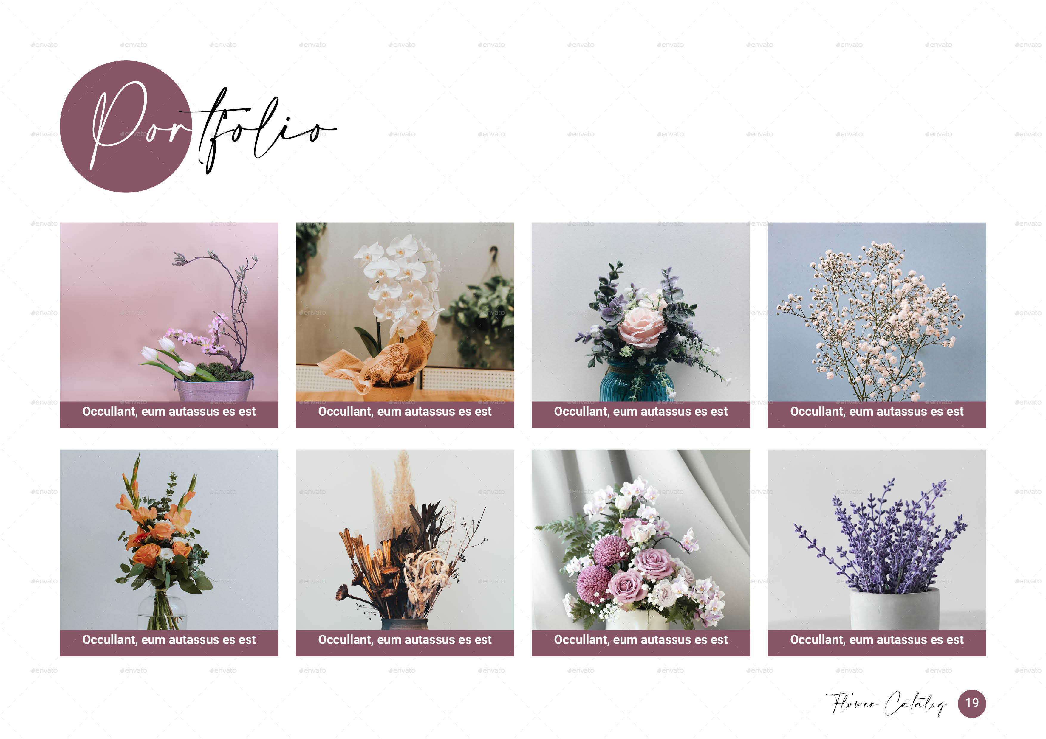 Flowery Catalog Template, Print Templates | GraphicRiver