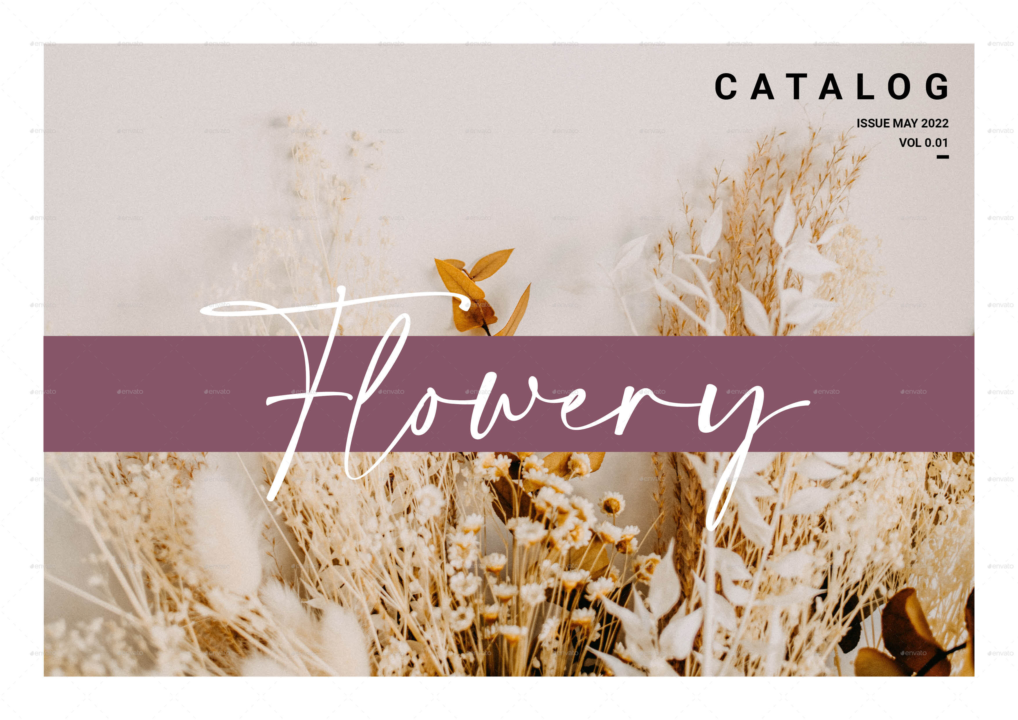 Flowery Catalog Template, Print Templates | GraphicRiver