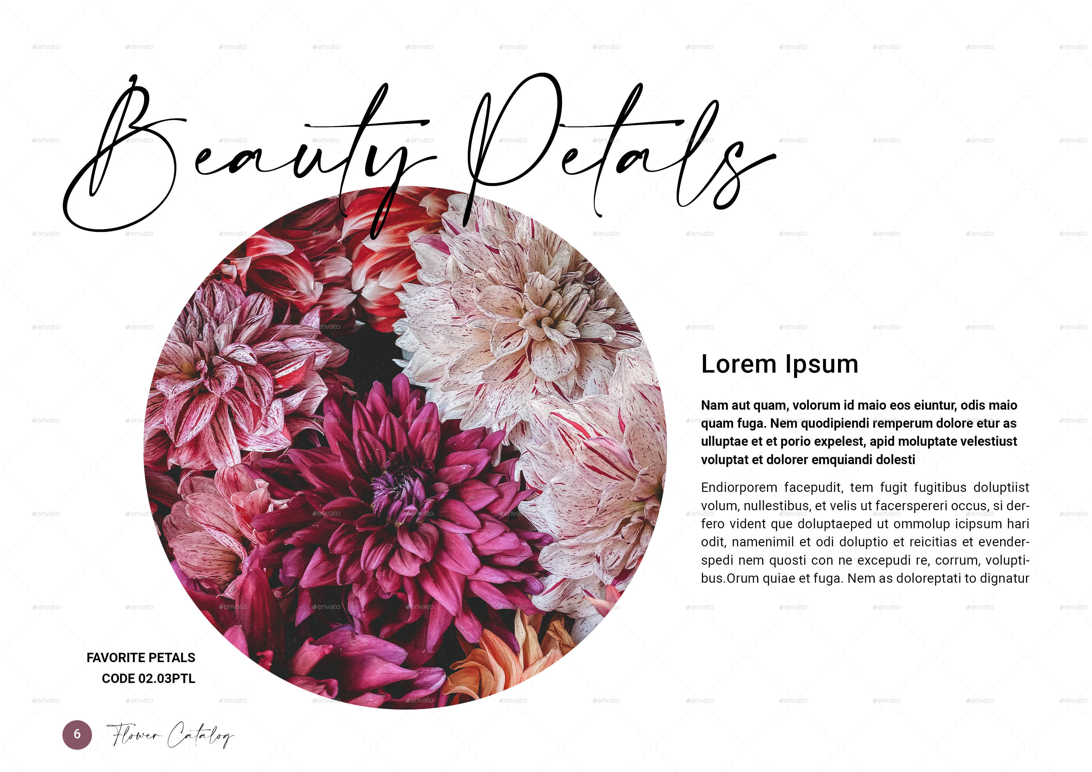 Flowery Catalog Template, Print Templates | GraphicRiver