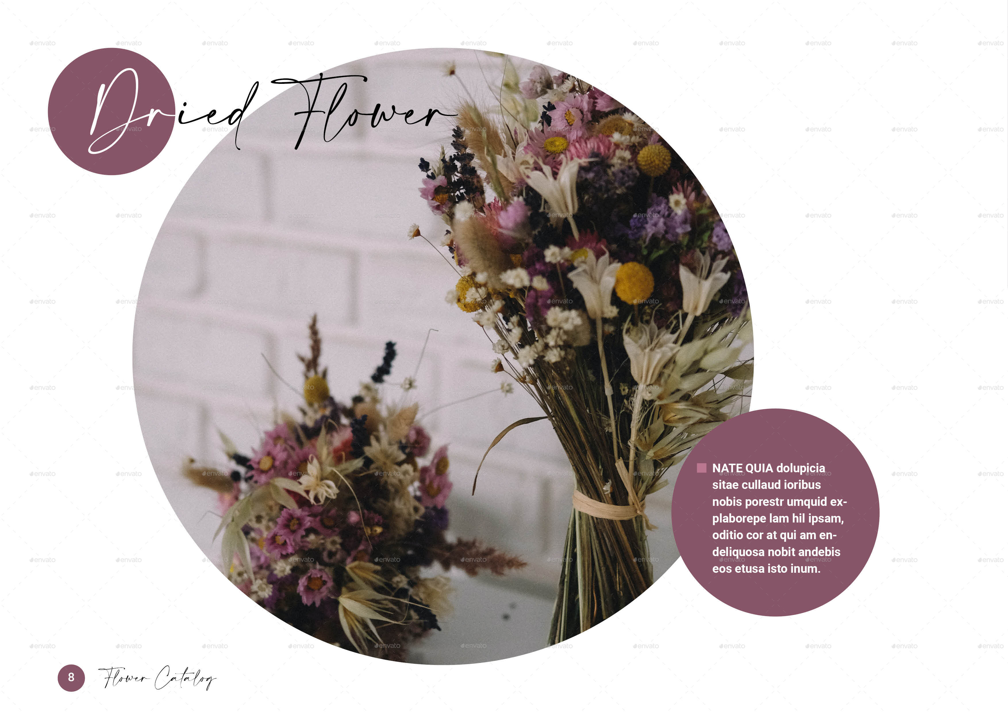 Flowery Catalog Template, Print Templates | GraphicRiver